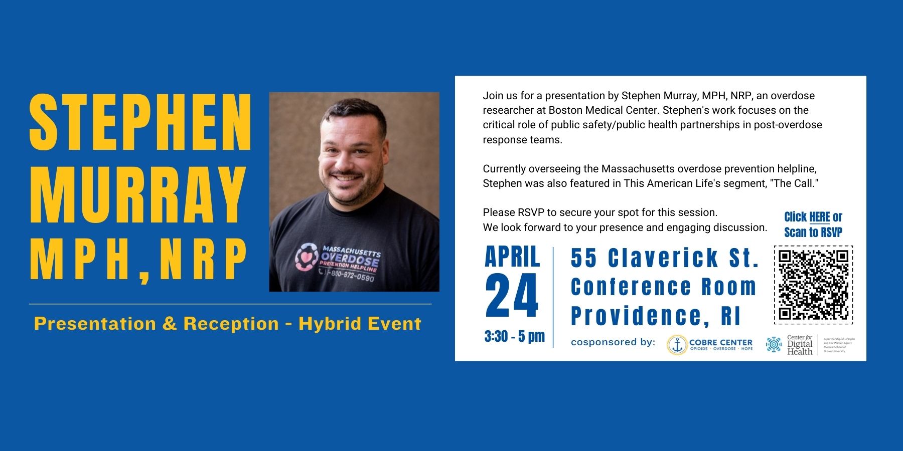 CDH 4/24 "MA Overdose Prevention Helpline and its relation to overdose detection technology ...